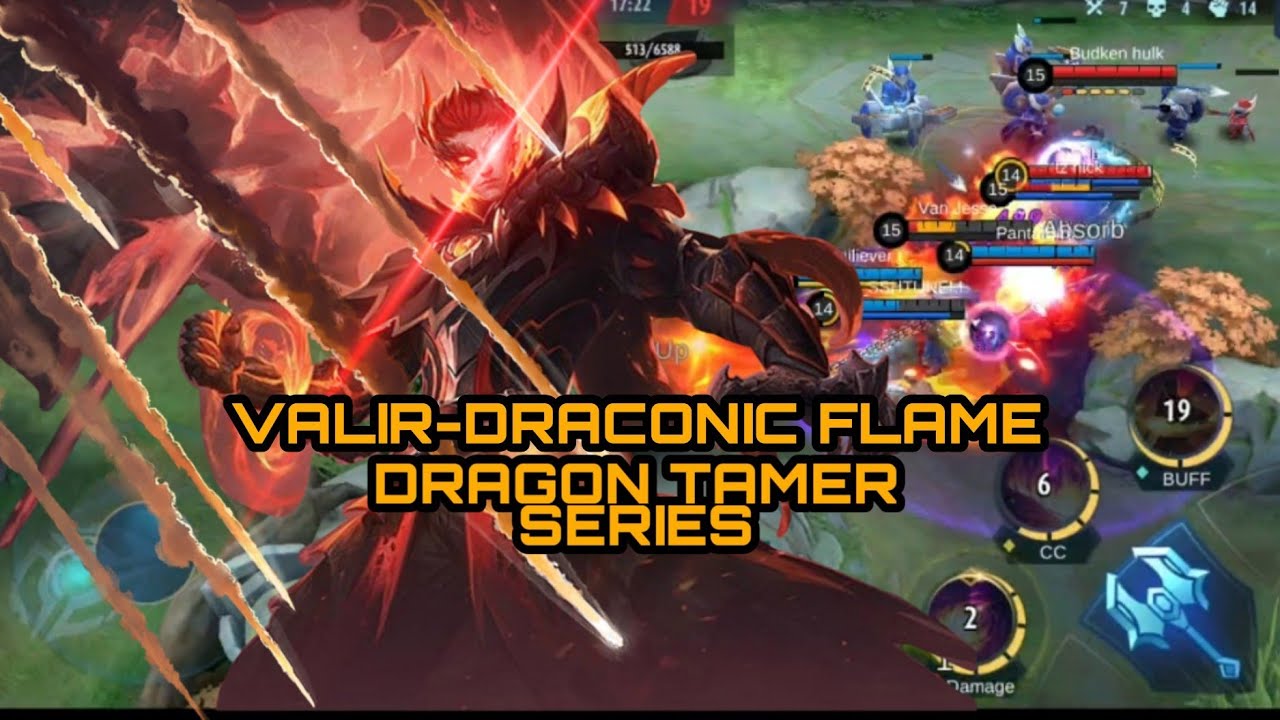 Valir Epic Skin Gameplay | Draconic Flame - Dragon Tamer Series Skin ...