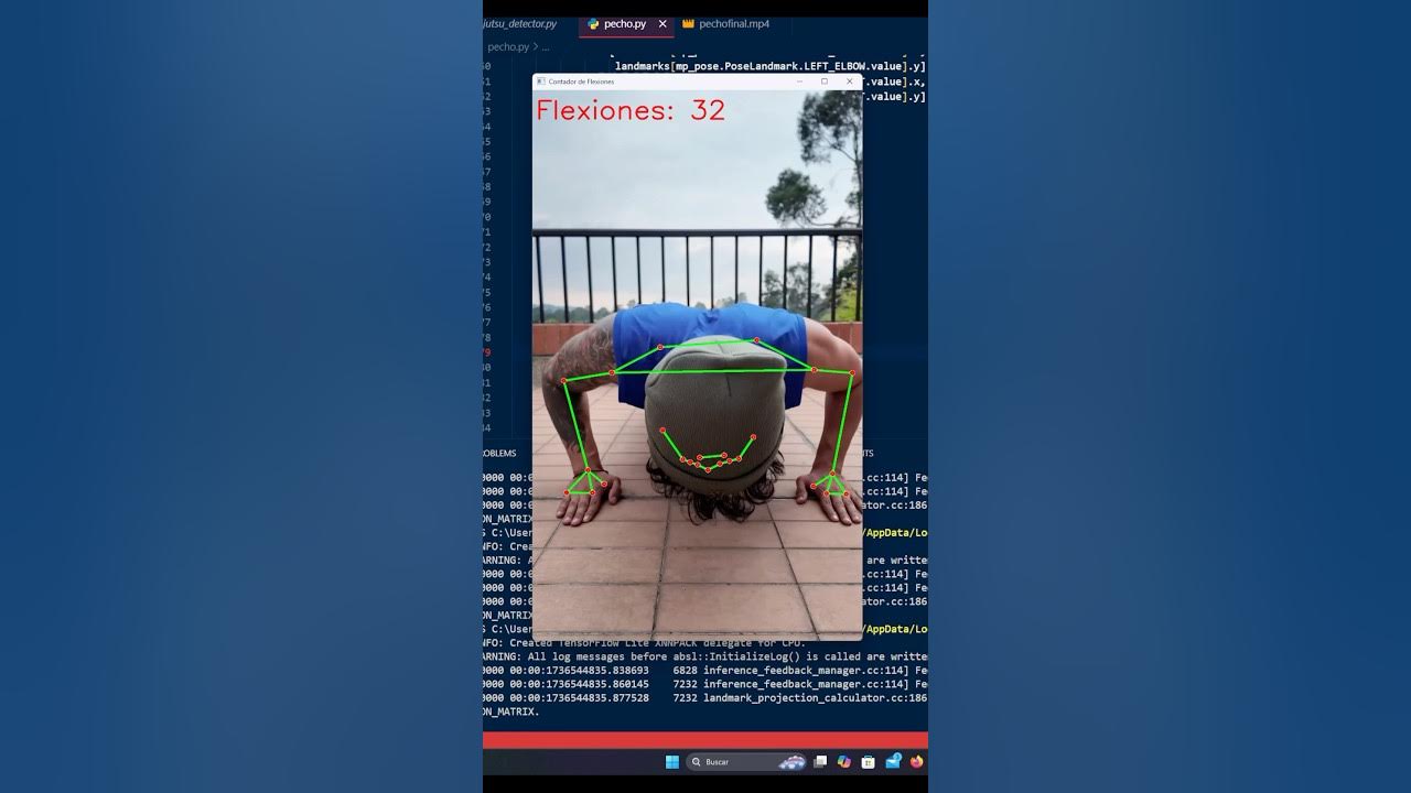 Push-up counter Computer Vision. #programacion #python #computervision ...