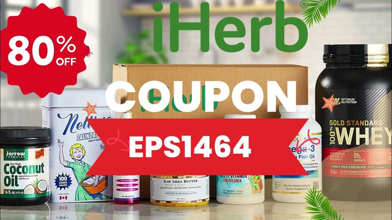 Best iHerb Coupon Codes 2024: iHerb DisCount Code UP TO 80% OFF Promo Code - YouTube