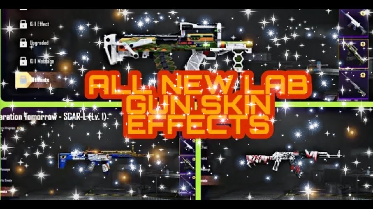 PUBG NEW LAB SKIN GUN EFFECTS ARE HERE || AKM || SCAR-L || GROZA. MR ...