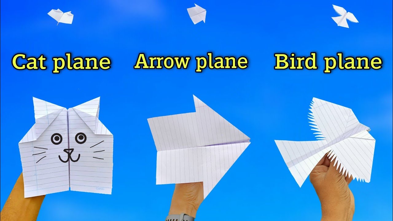 notebook paper best 3 plane, flying notebook plane, cat plane, arrow ...