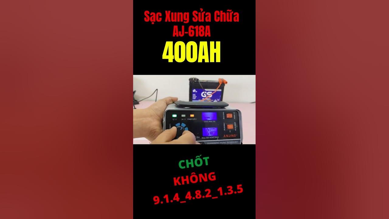 Bộ Sạc nhanh Ắc Quy Xe Máy Ô Tô 12V/24V 2Ah-400Ah-400W Tự Động Sạc Xung Sửa Chữa-AJ 618-0914. ...