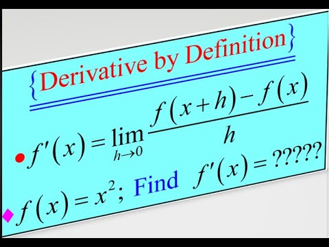 calculus 1: derivative by definition -2 - YouTube