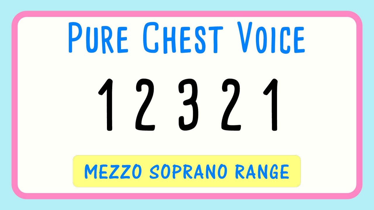 12321 Pure Chest Voice Vocal Warm Up, Mezzo Soprano Range - YouTube