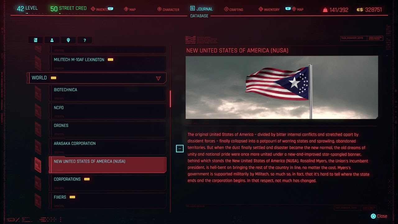 Cyberpunk 2077 - Databank: World: Arasaka, Corporations, New United ...