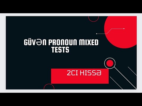güvən pronoun mixed tests izahı 2ci hissə, ingilis dili 🥰