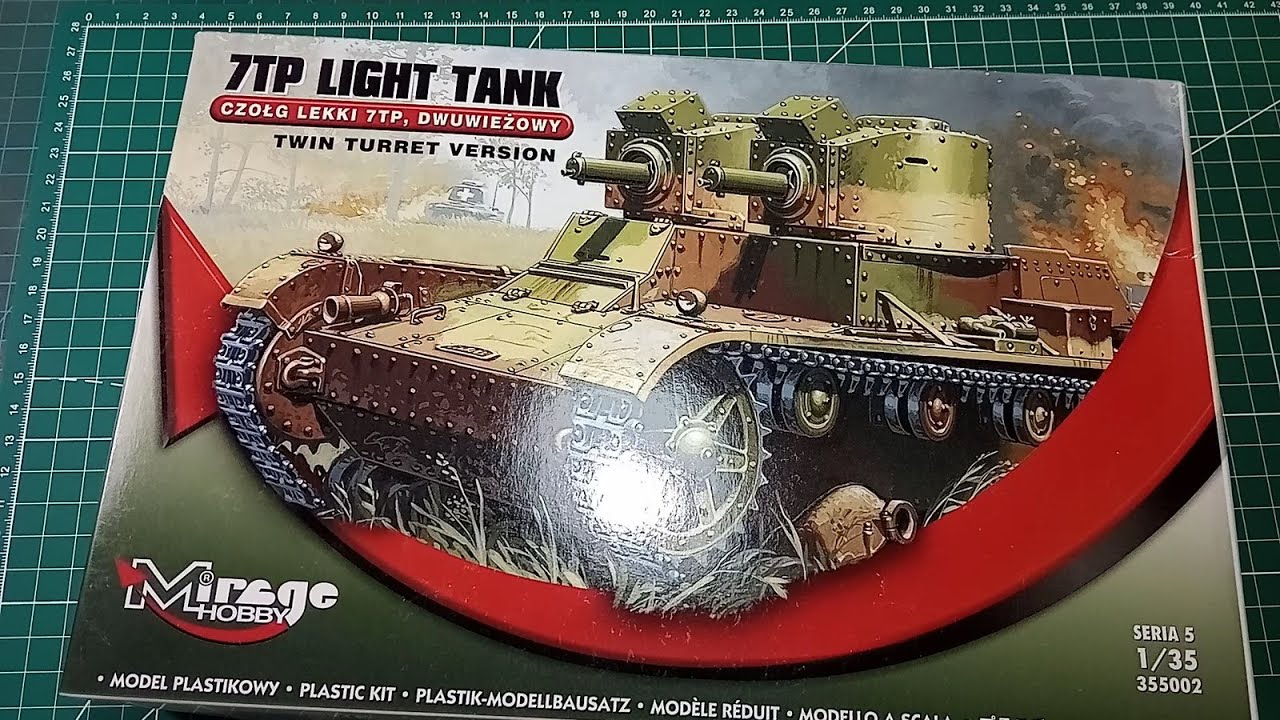 Recenzja:Czołg lekki 7TP 1/35 Mirage Hobby. - YouTube