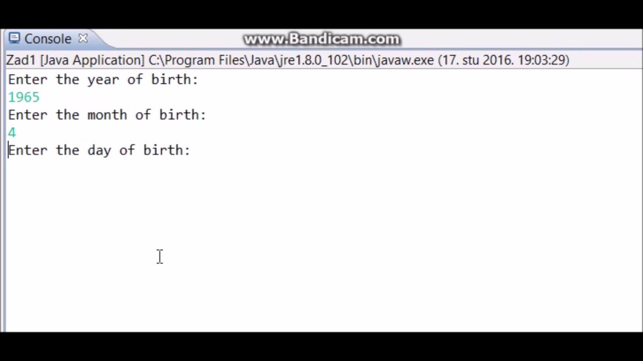Java Age Calculator Youtube