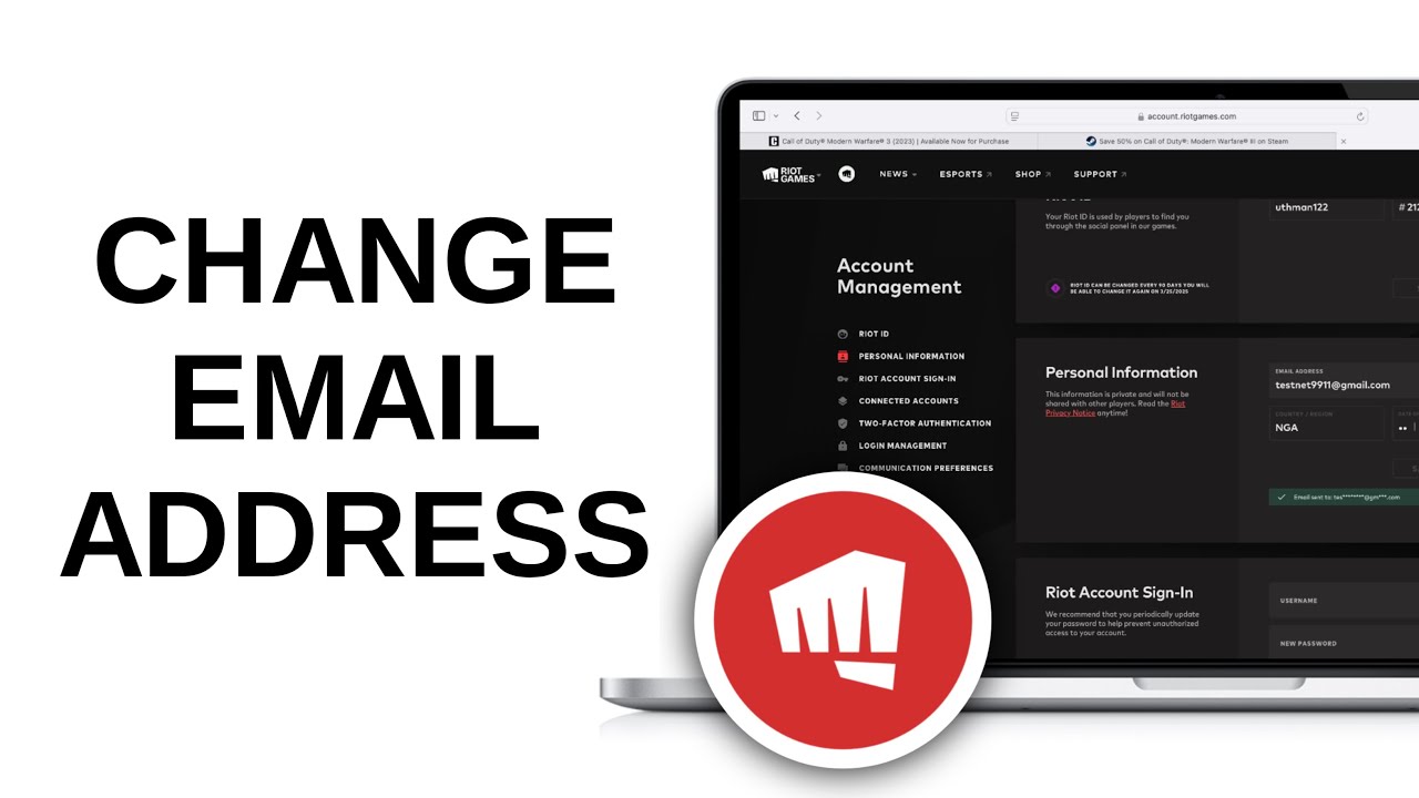 How to Change Email Address in Riot Games - YouTube
