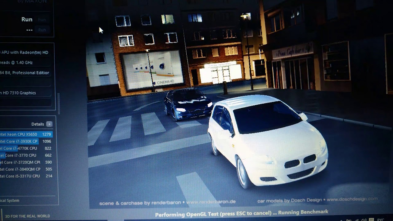 AMD-E1 1200 Cinebench R15 + AMD Radeon HD 7310 - YouTube