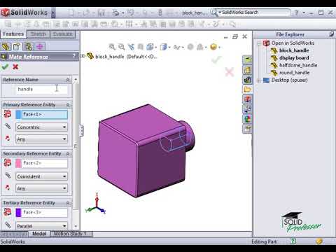 5 Advanced Mate Types 13 Mate Reference Pairs - YouTube