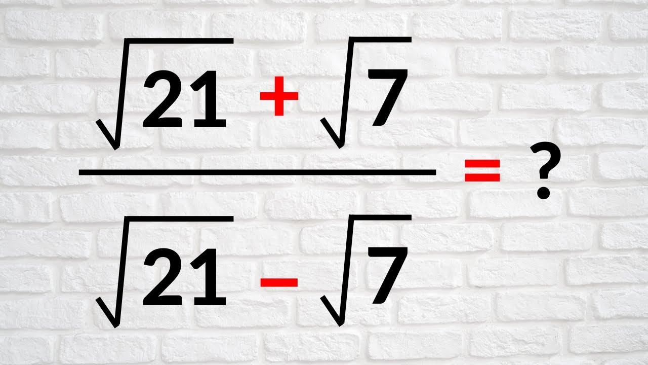 Germany | A Nice Square Root Algebra Problem | Math Olympiad - YouTube