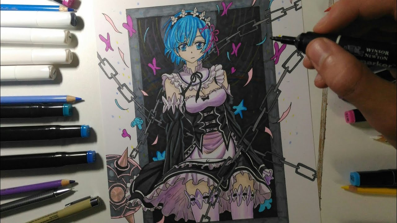 How to draw Rem | Re:Zero - YouTube