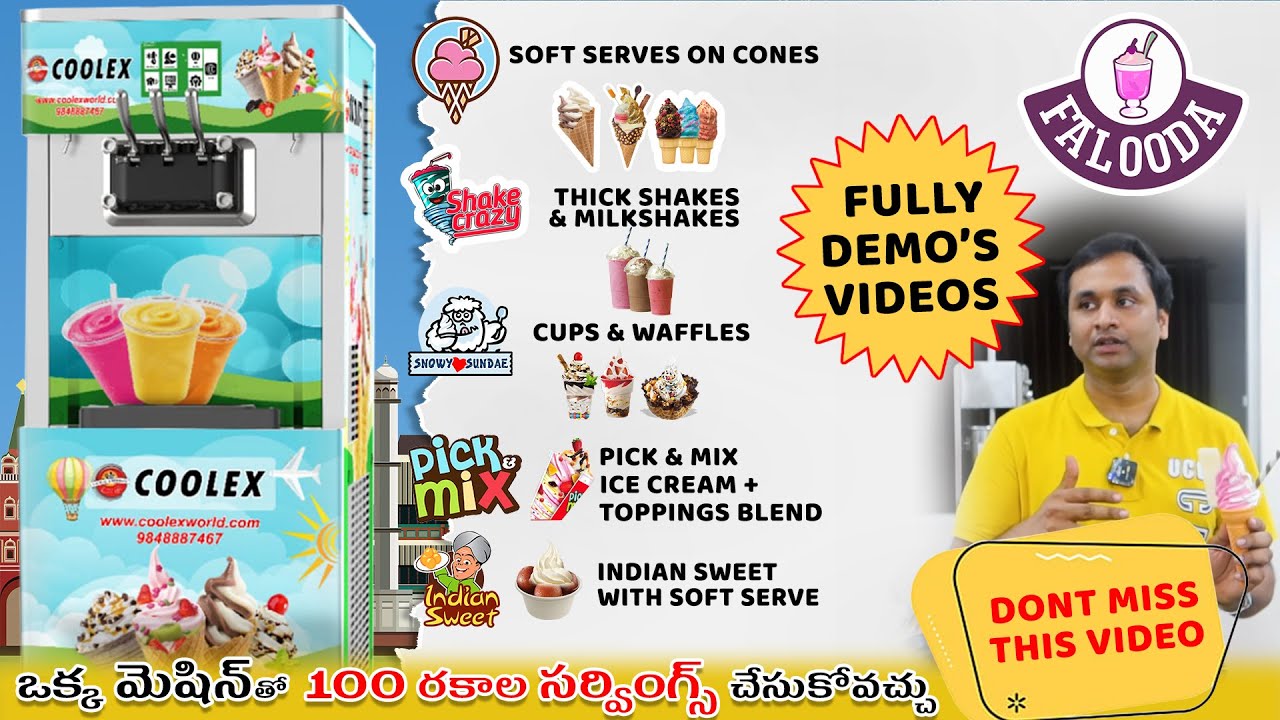 Thick shakes, Falooda , ice-creams with Softy Ice Cream Machine make ...