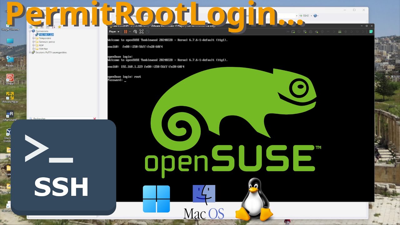 Configurer permitrootlogin sur OpenSuse - YouTube