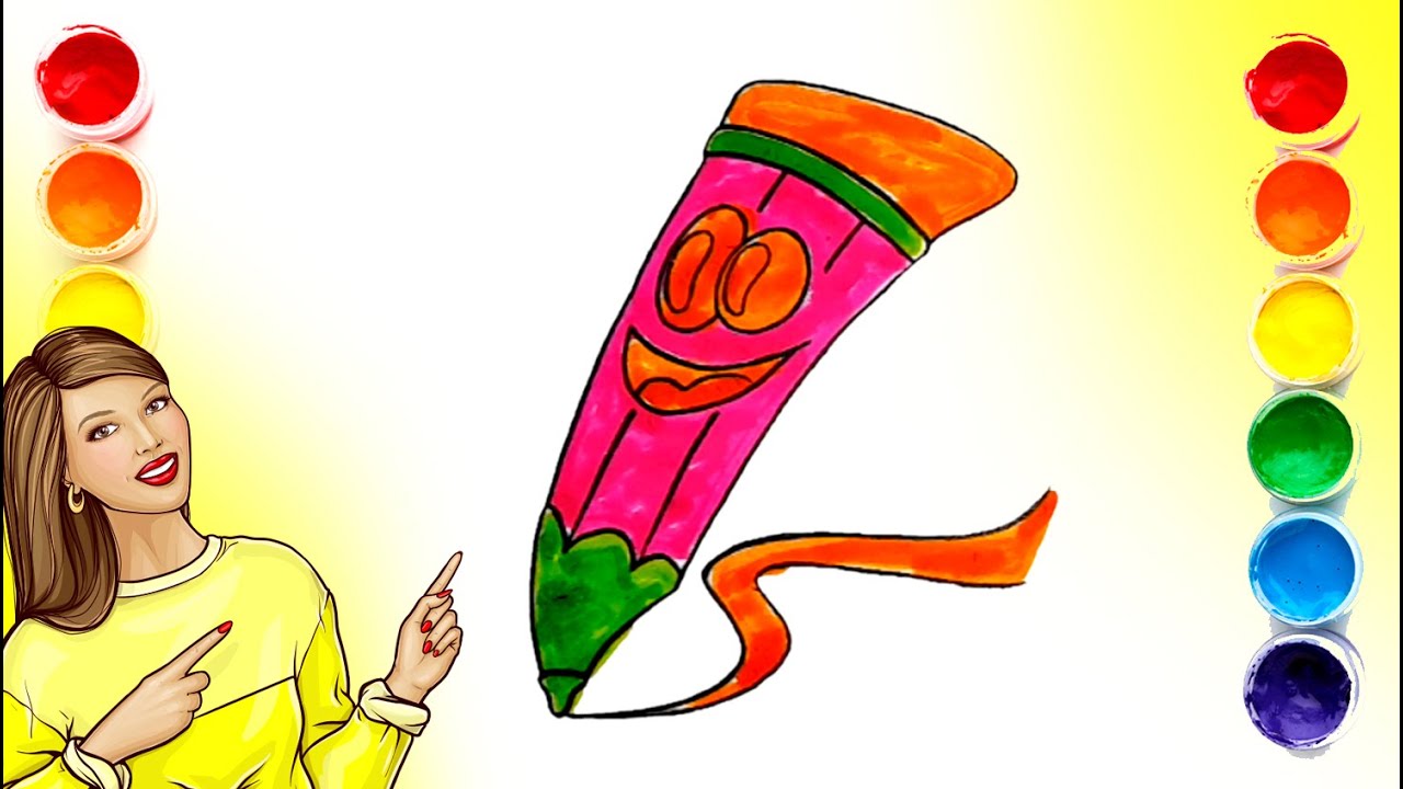 Cartoon Funny Pencil Painting | Drawing for Kids & Toddlers I Learn ...