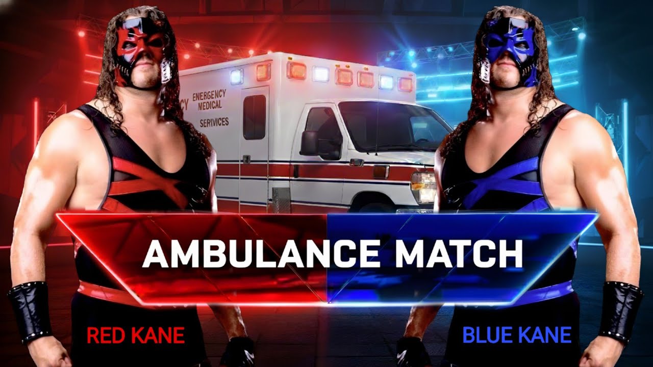 WWE 2K25 - Blue Kane VS Red Kane | Ambulance Match | WWE - YouTube