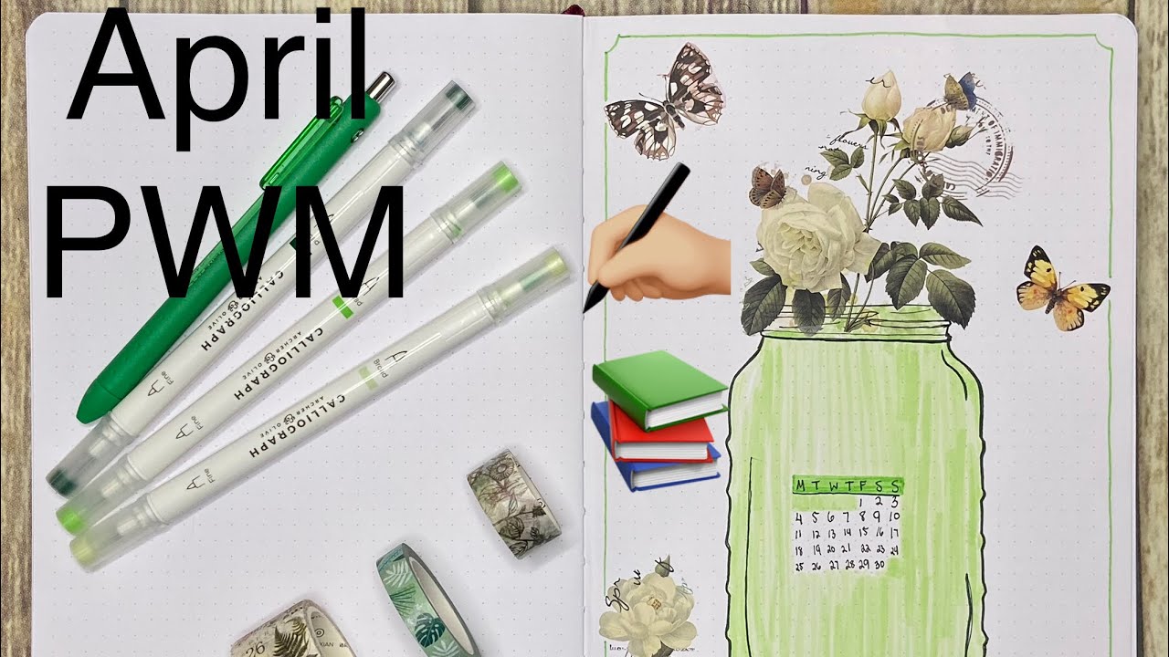 PLAN WITH ME | April Reading Journal Set Up 📚 - YouTube