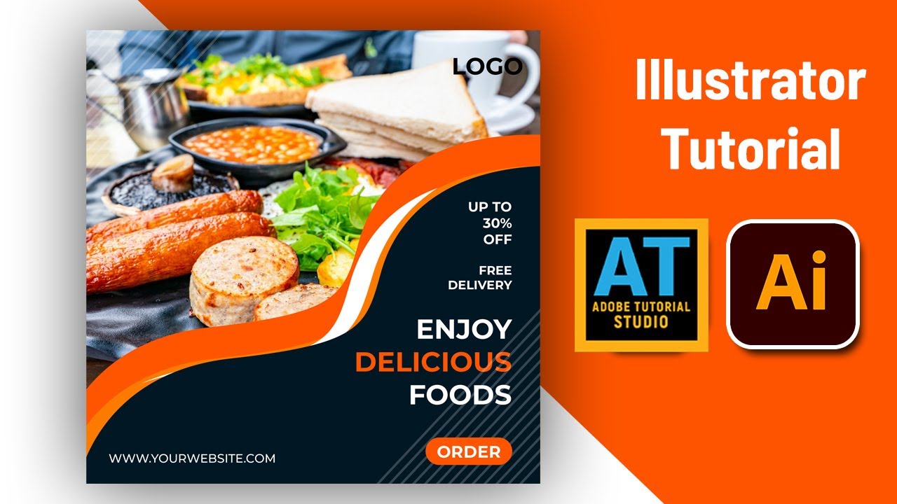 How to Edit Food in Illustrator with This Food Social Media Post ...