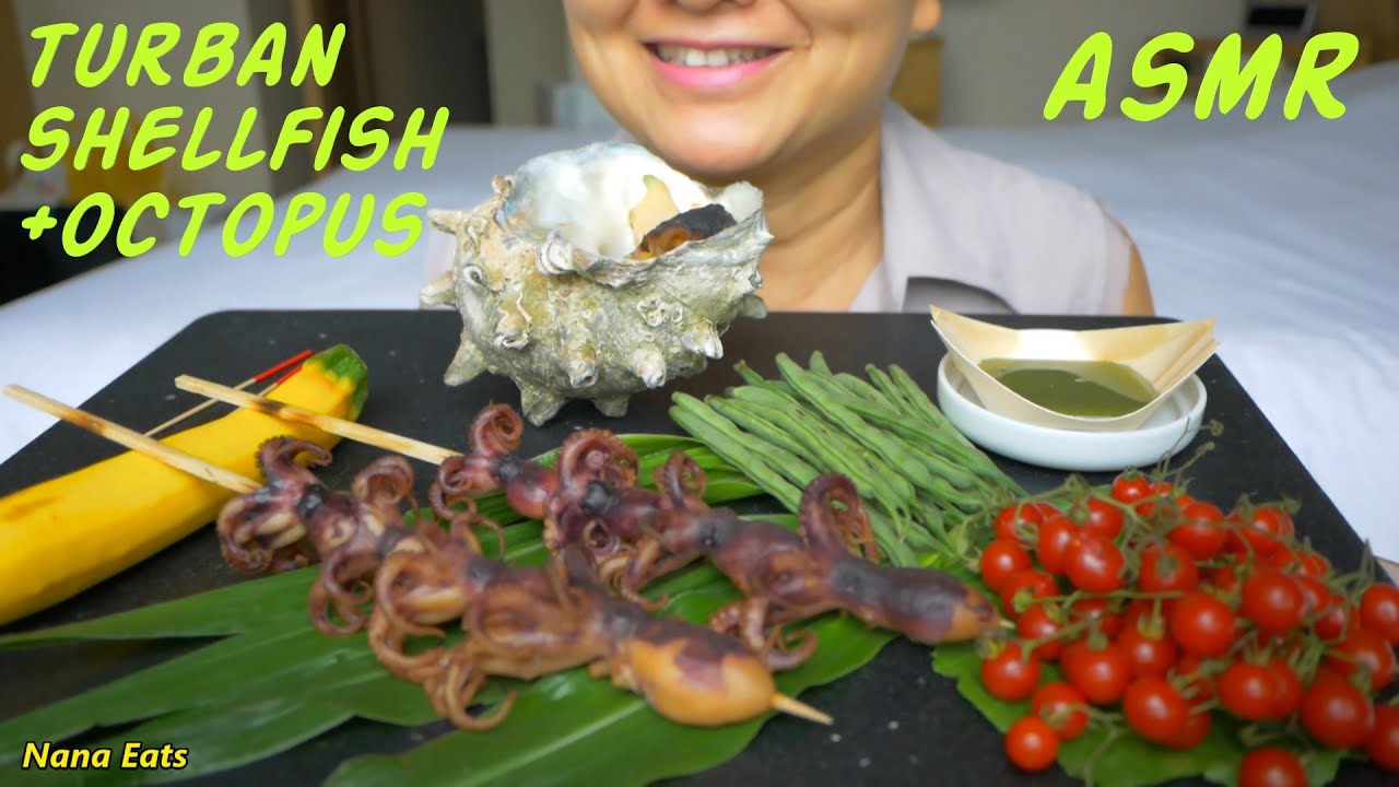 ASMR Turban Shellfish & Octopus in Tokyo, Japan | | Eating Sounds ...