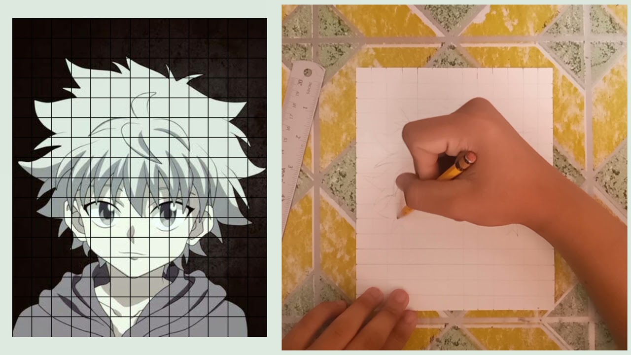 How To Draw Anime | Grid Method Tutorial - YouTube