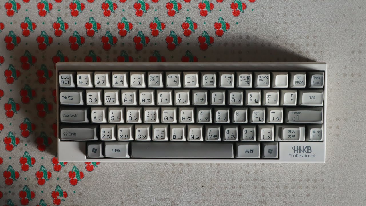 Typing: HHKB Pro1 & Juki Hipro keycaps - YouTube