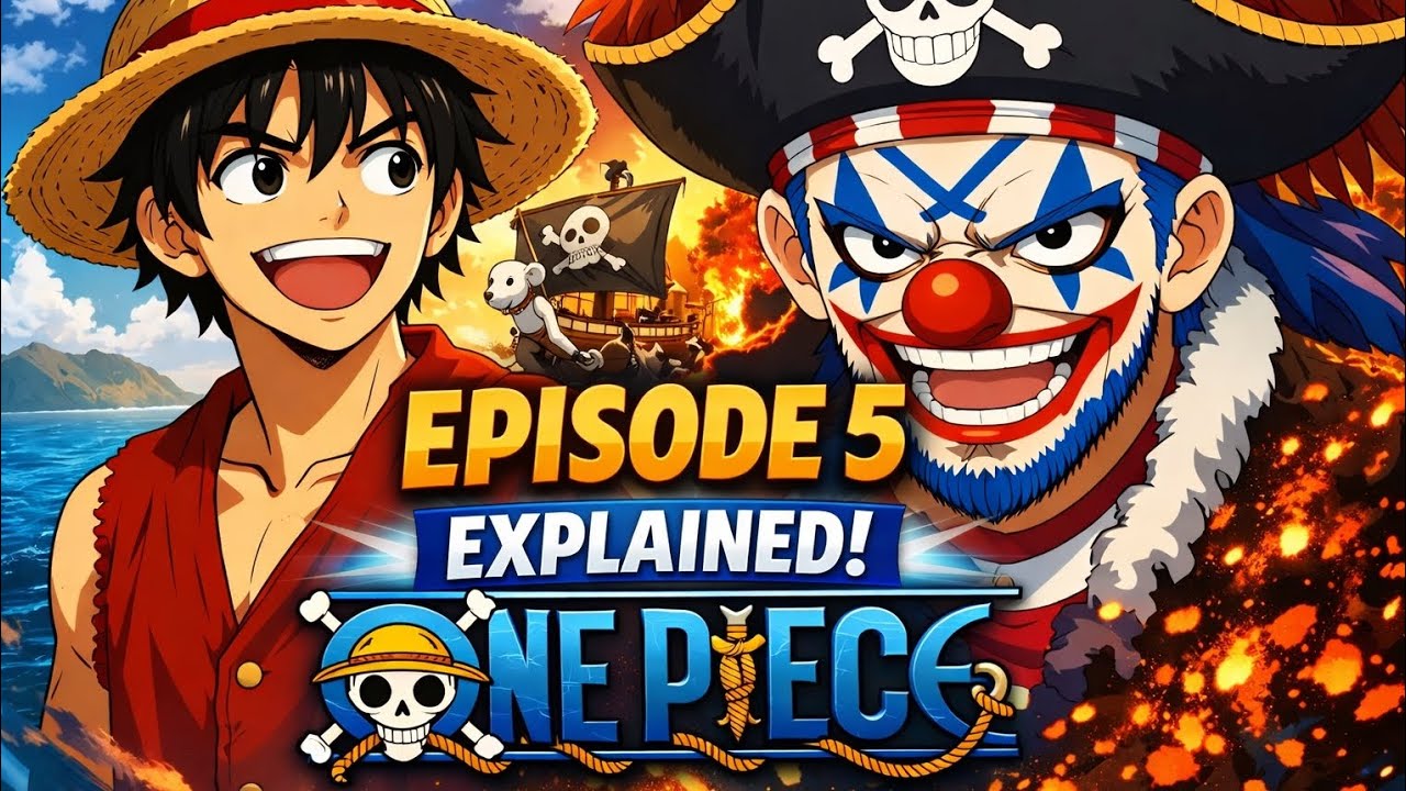 One Piece Episode 5 Explained 🔥 Buggy the Clown’s Terrifying Power ...
