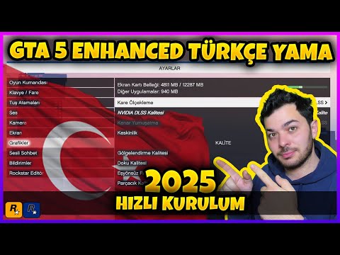 GTA5 ENHANCED TÜRKÇE YAMA NASIL YAPILIR ?  GTA V TÜRKÇE YAMA YÜKLEME REHBERİ OTOMATİK KURULUM  2025