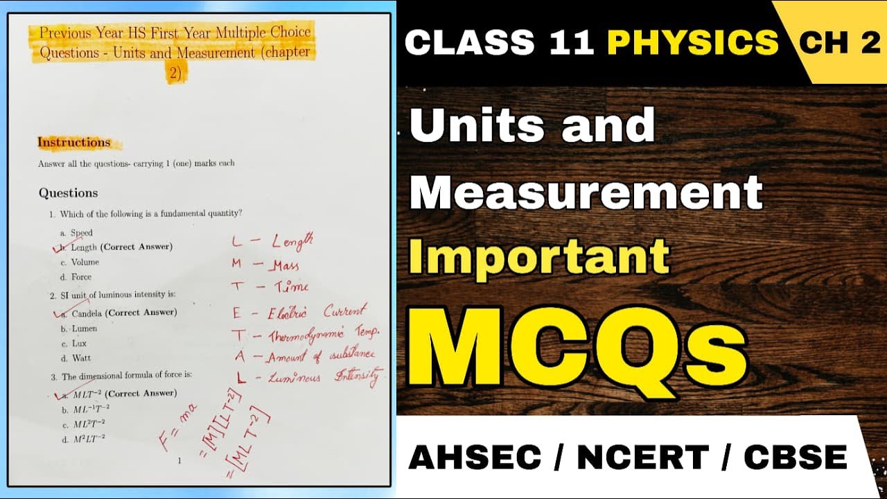 HS First Year Final Exam 2025: Physics MCQ Solutions (Part 1) - YouTube