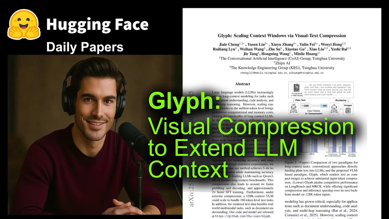 Glyph: Visual Compression to Extend LLM Context - YouTube