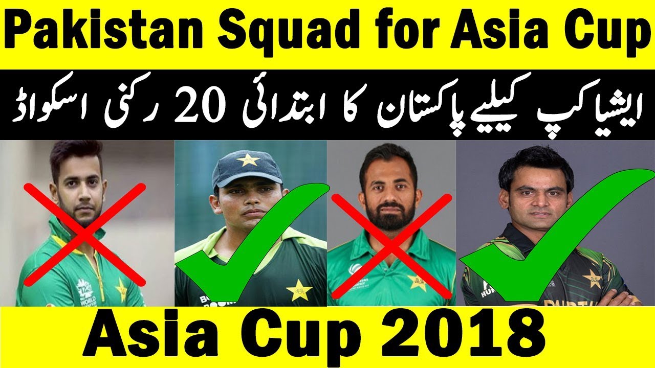 PAKISTAN SQUAD FOR ASIA CUP 2018 | ASIA CUP 2018 PAKISTAN TEAM SQUAD ...