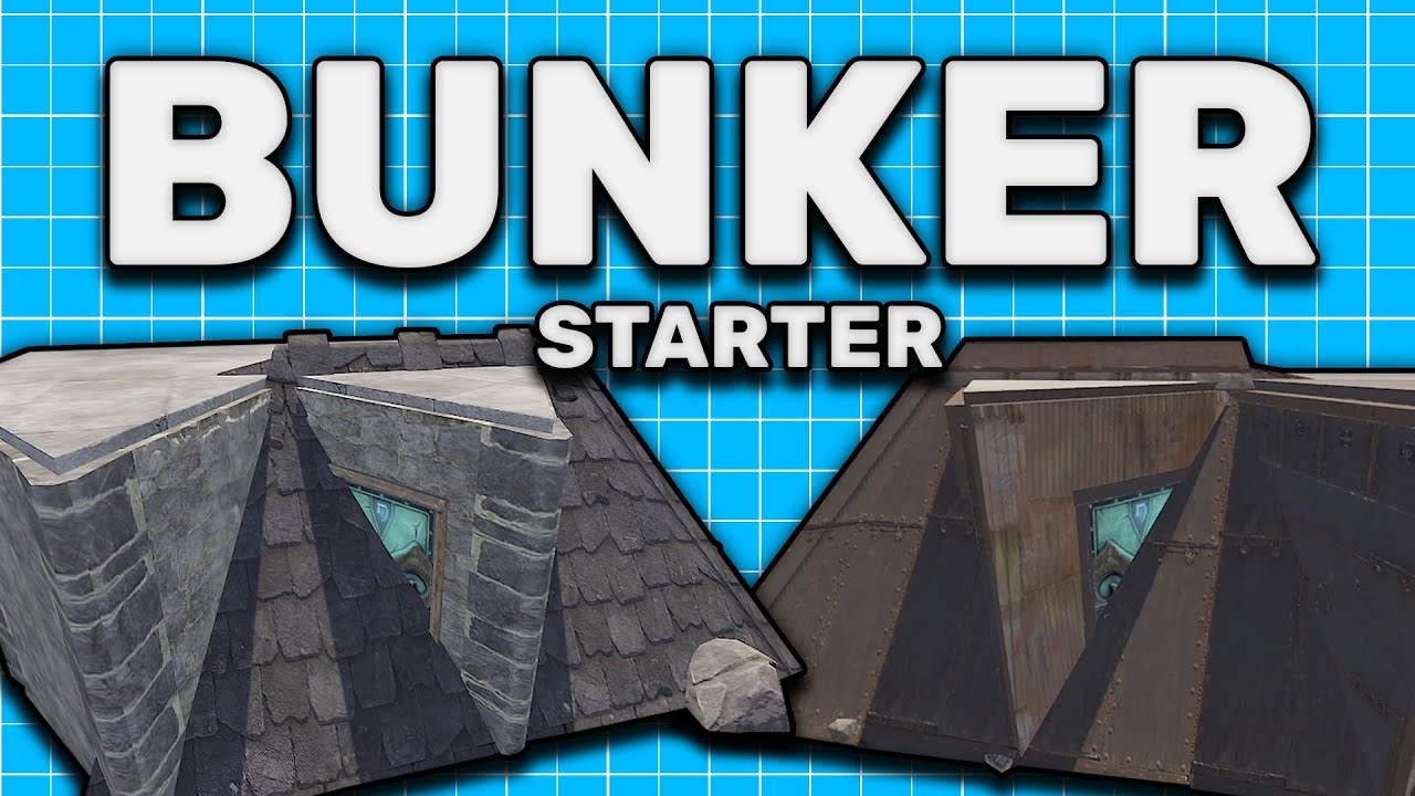 EL BUNKER PARA TU BASE STARTER 2X1 Y 2X2 en RUST - YouTube