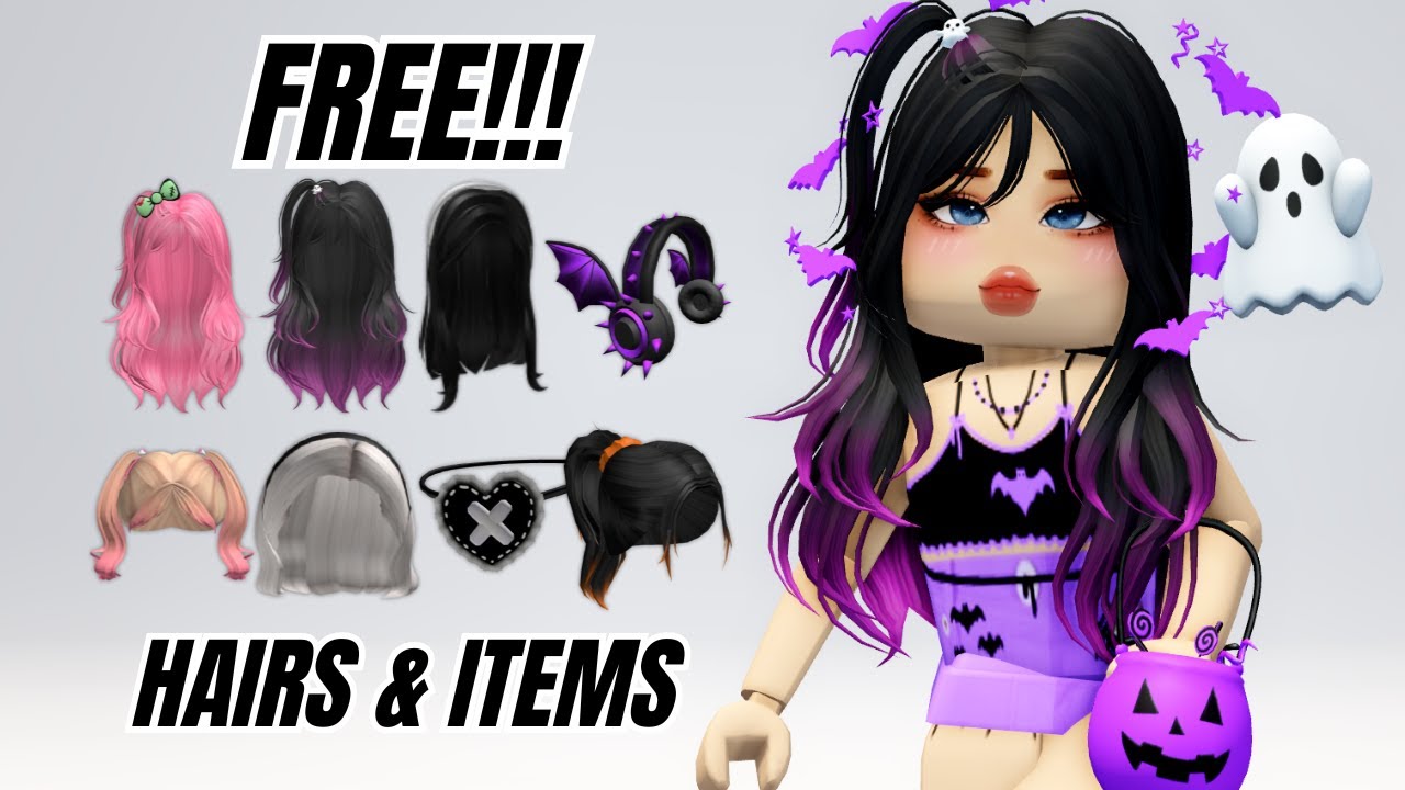 HURRY! 10 Free Halloween Hairs & Items to Get on Roblox 2024 - YouTube