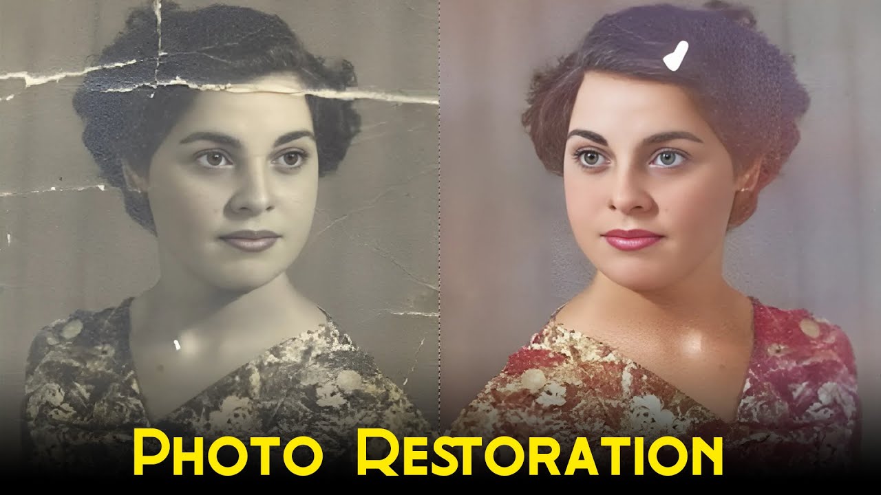 PHOTOSHOP TUTORIAL: Photo Restoration, How to repair and restore ...