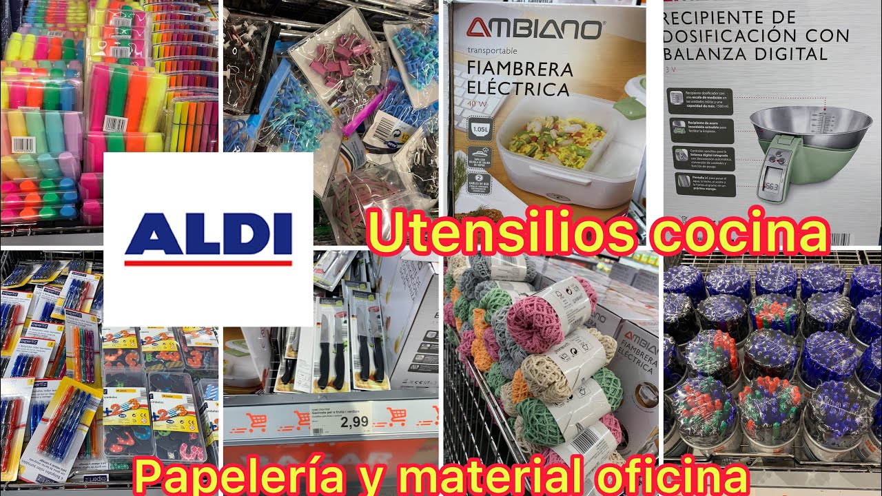 ALDI BAZAR 🛒 ️ PAPELERÍA Y OFICINA, UTENSILIOS DE COCINA, OS ENSEÑO MI MINI COMPRA ...