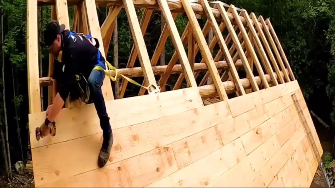 How to build Log Cabin in the Forest | Start to Finish - YouTube