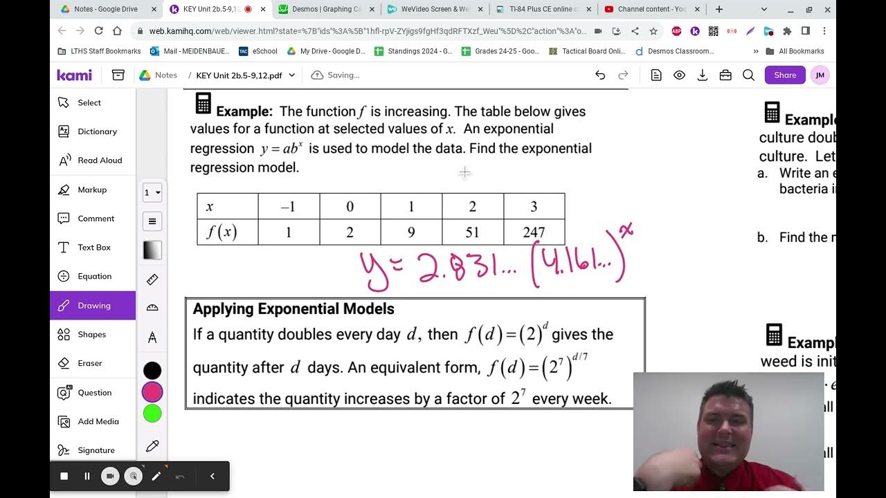 AP PreCalculus - 2.5 Exponential Function Context and Data Modeling - YouTube