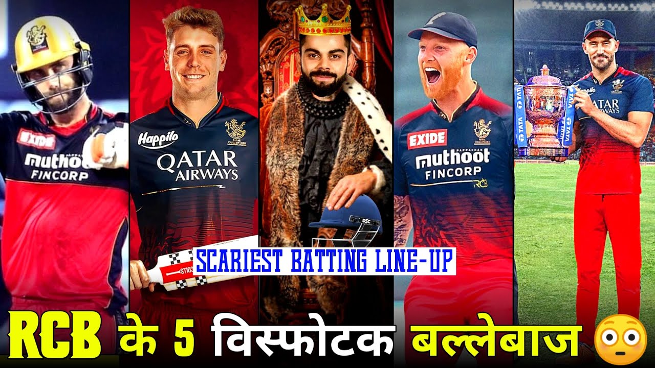 IPL 2024 RCB : Top 5 Most Dangerous Batsman Of RCB Team For 2024 | Rcb ...