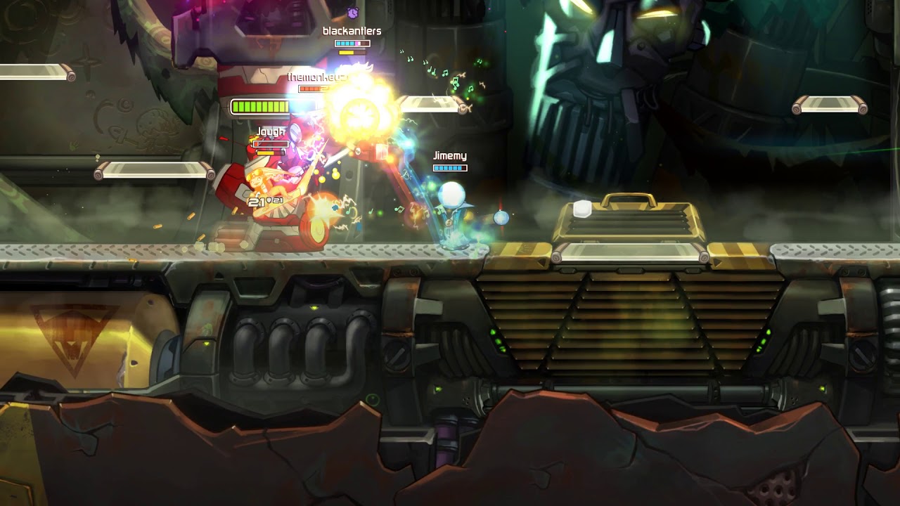 The power of knockback on Voltar (Awesomenauts) - YouTube