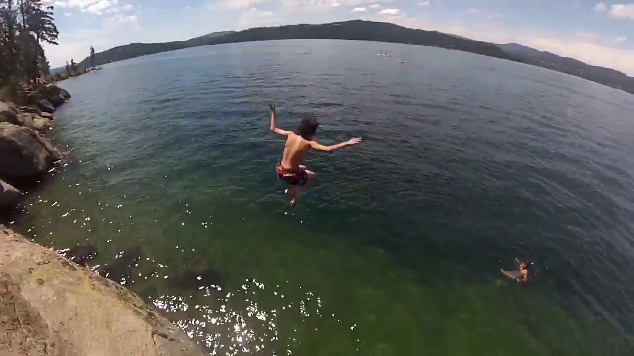 (GoPro)Tubbs hill cliff jumping - YouTube