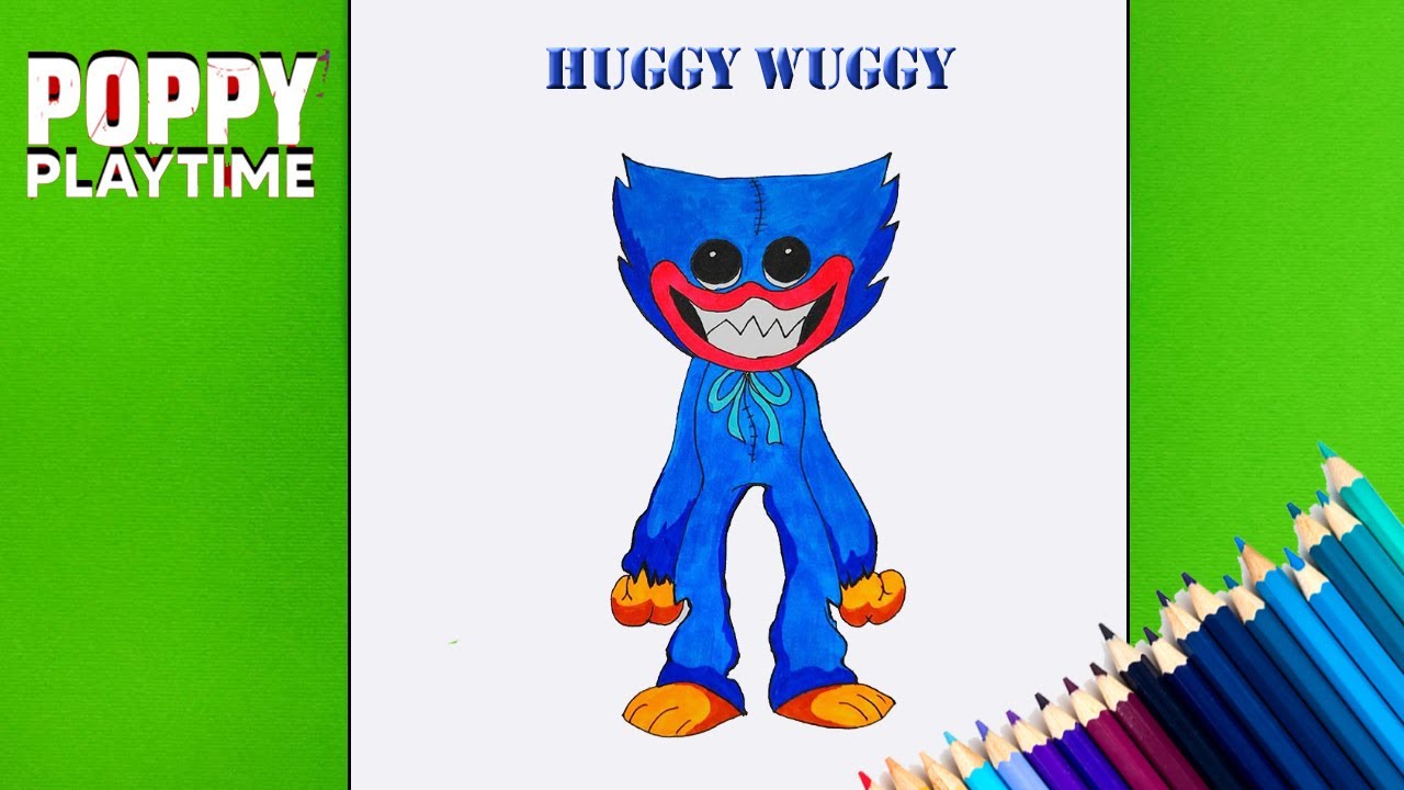 Project Poppy Playtime - Huggy Wuggy - How to draw - YouTube