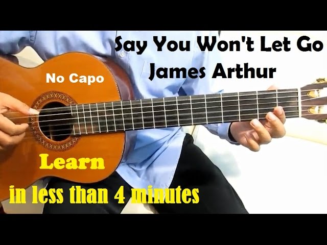 James Arthur Say You Wont Let Go Guitar Tutorial No Capo Guitar 0354