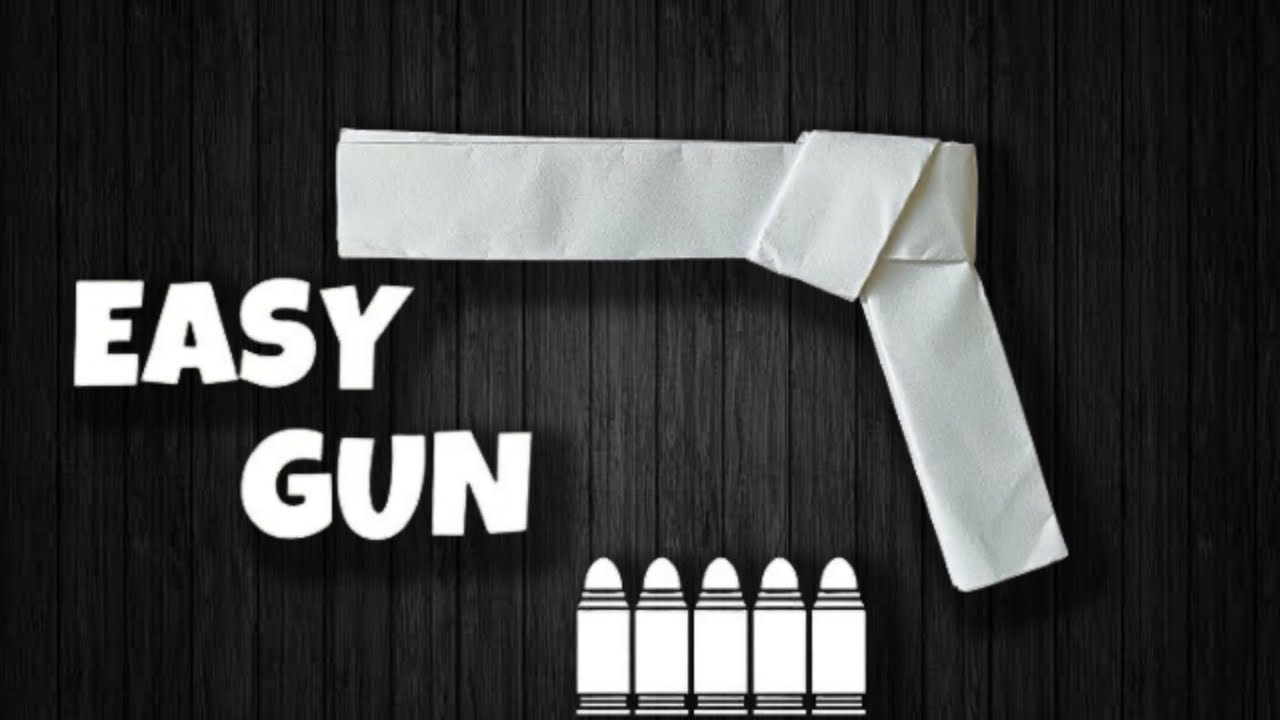 Simple Paper Pistol: Easy DIY Craft Tutorial - YouTube