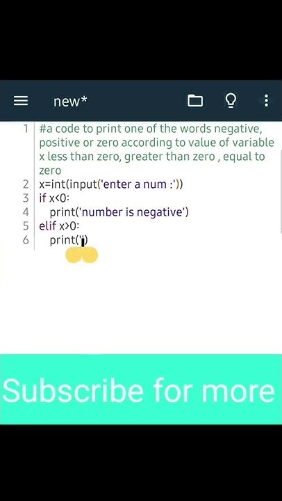 Class 12 | Sumita Arora | Python | a code to print negative, positive ...