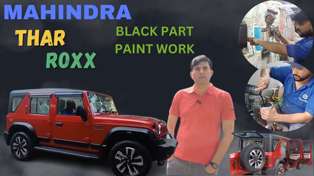 MAHINDRA Thar Roxx 5 Door Black Part Paint Work | Gaadizo Flagship ...