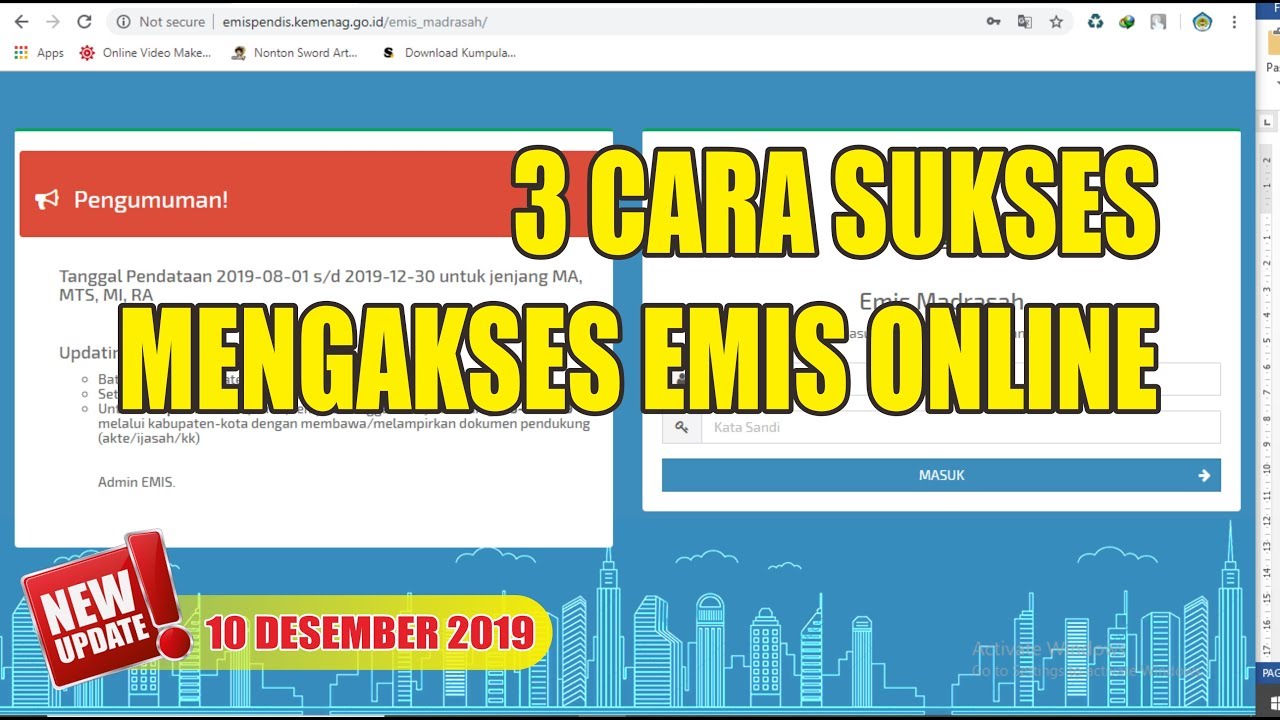 UPDATE!! CARA JITU MEMBUKA EMIS ONLINE - YouTube