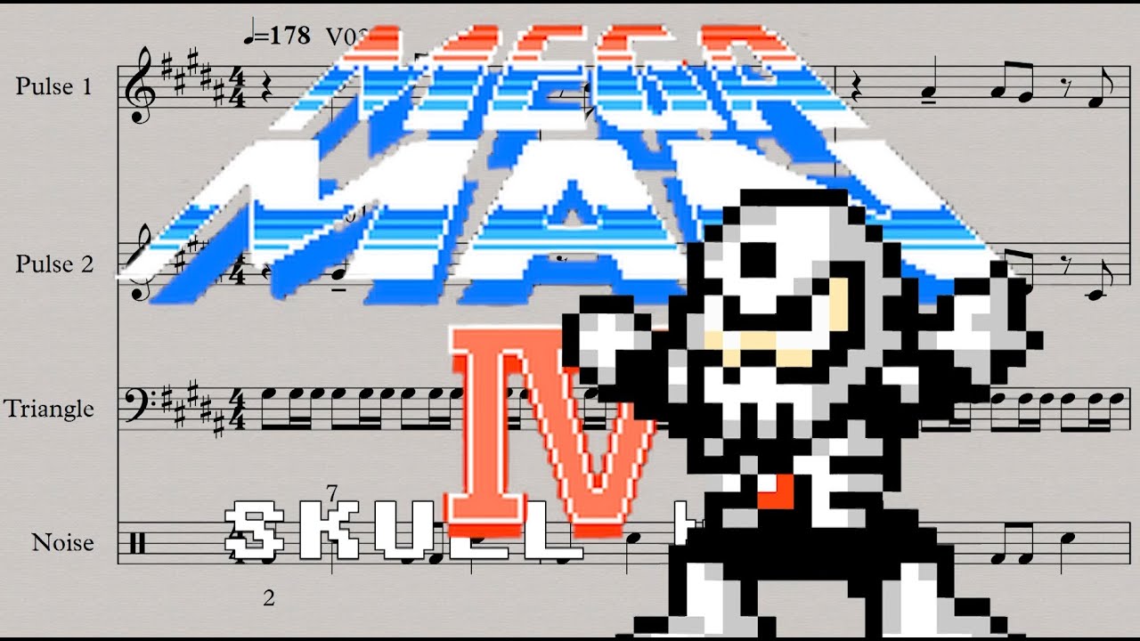 Skull Man - Mega Man 4 (NES, 1991) OST - Music Transcription - YouTube