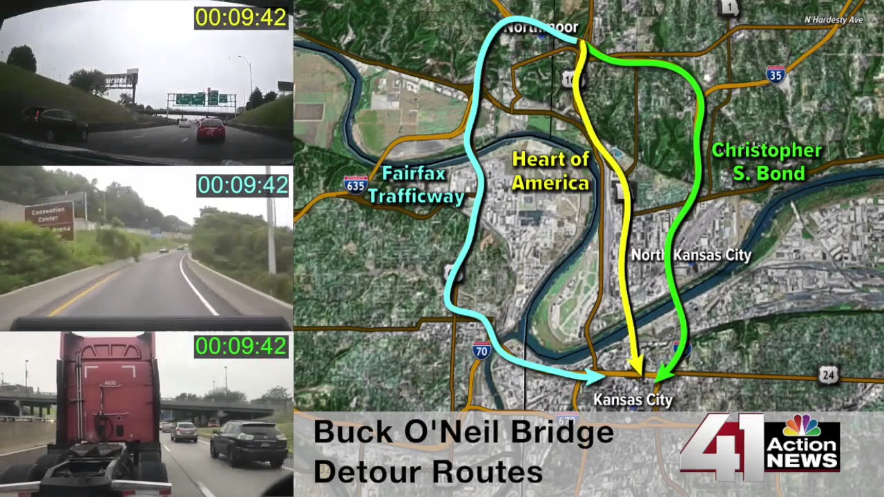 How long do the detours around the Buck O'Neil Bridge closure take ...