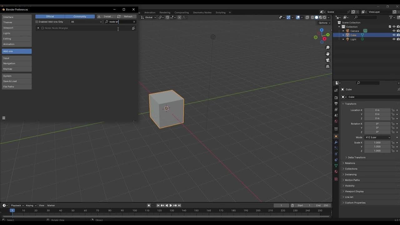 Fluent Materializer Blender 001 Add Node Wrangler Preferences Add-ons - YouTube
