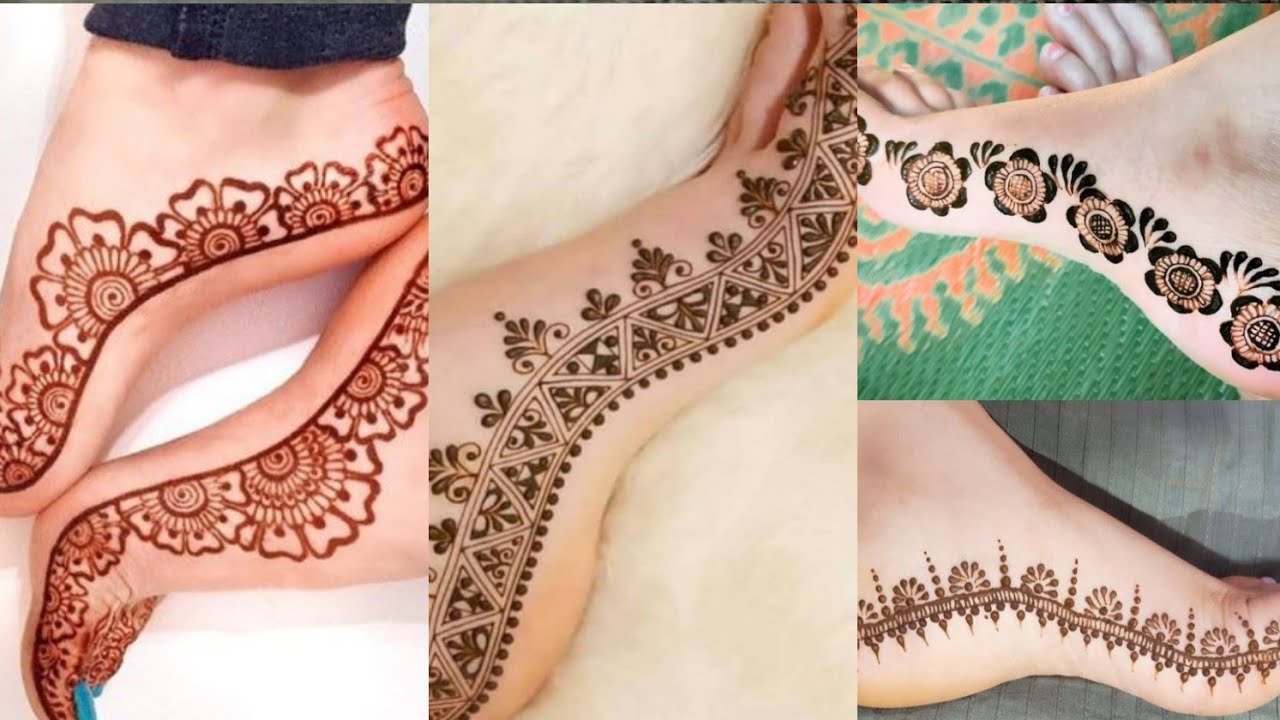 Simple And Beautiful Feet Mehandi Design / New Mehandi Designs For Foot ...